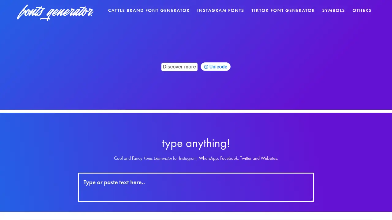 Generator Fonts - Generate Cool and Fancy Fonts for Social Media and ...