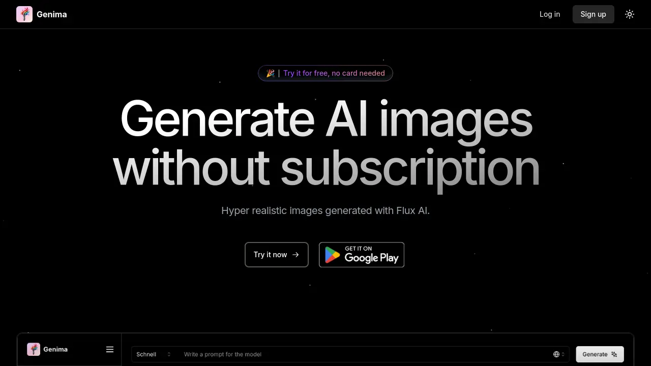 Genima - Generate AI Images Without Subscription