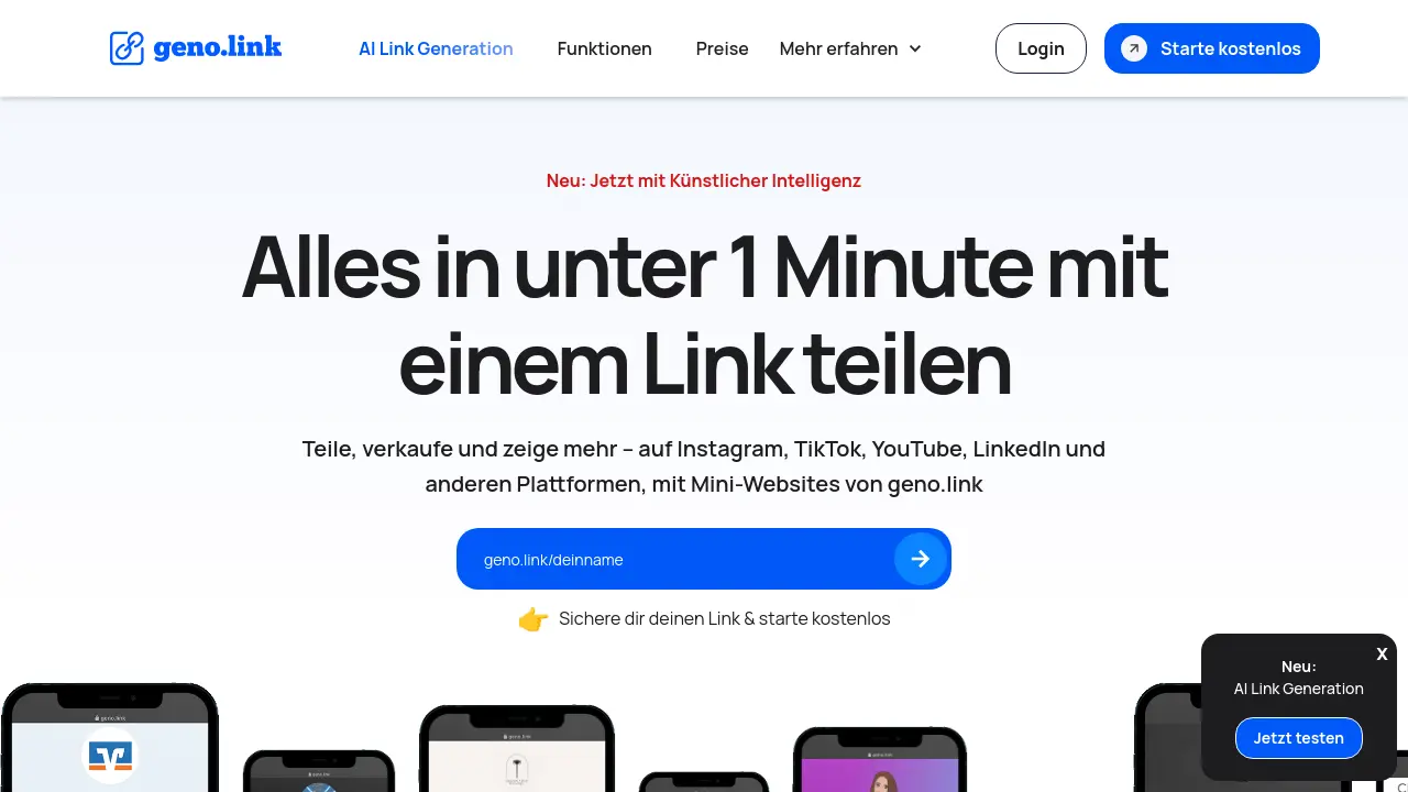 geno.link - Create AI-Powered Bio Links and Mini-Websites in Minutes