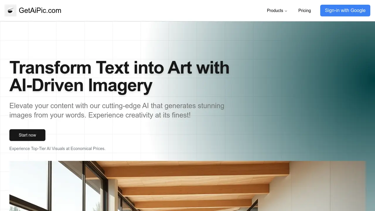 GetAiPic.com - Transform Text into Art with AI-Driven Imagery
