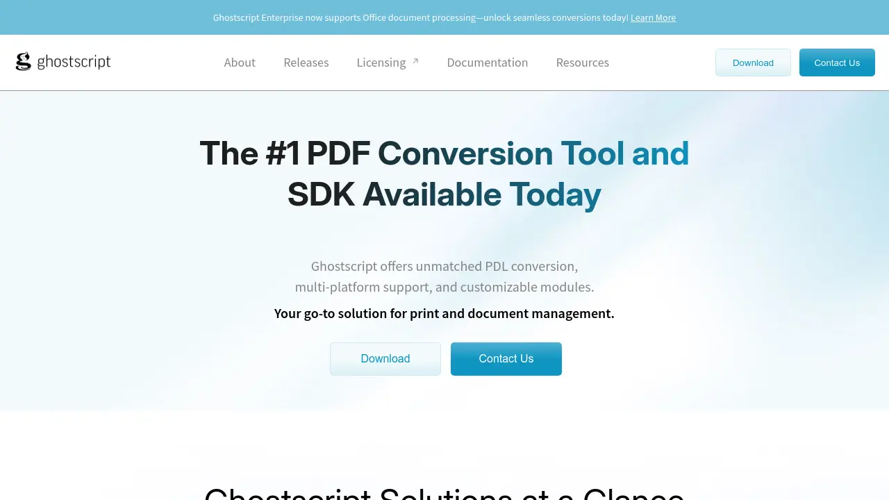 Ghostscript - Powerful PDF and Document Conversion Platform