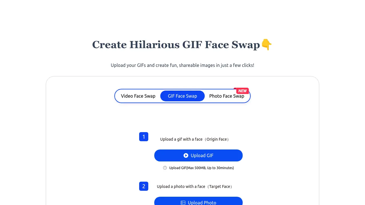 GIF Face Swap - Create Hilarious GIF Face Swaps in Just a Few Clicks
