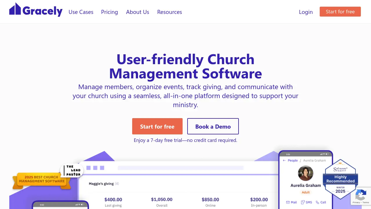 Gracely - Seamless, All-in-One Church Management Platform