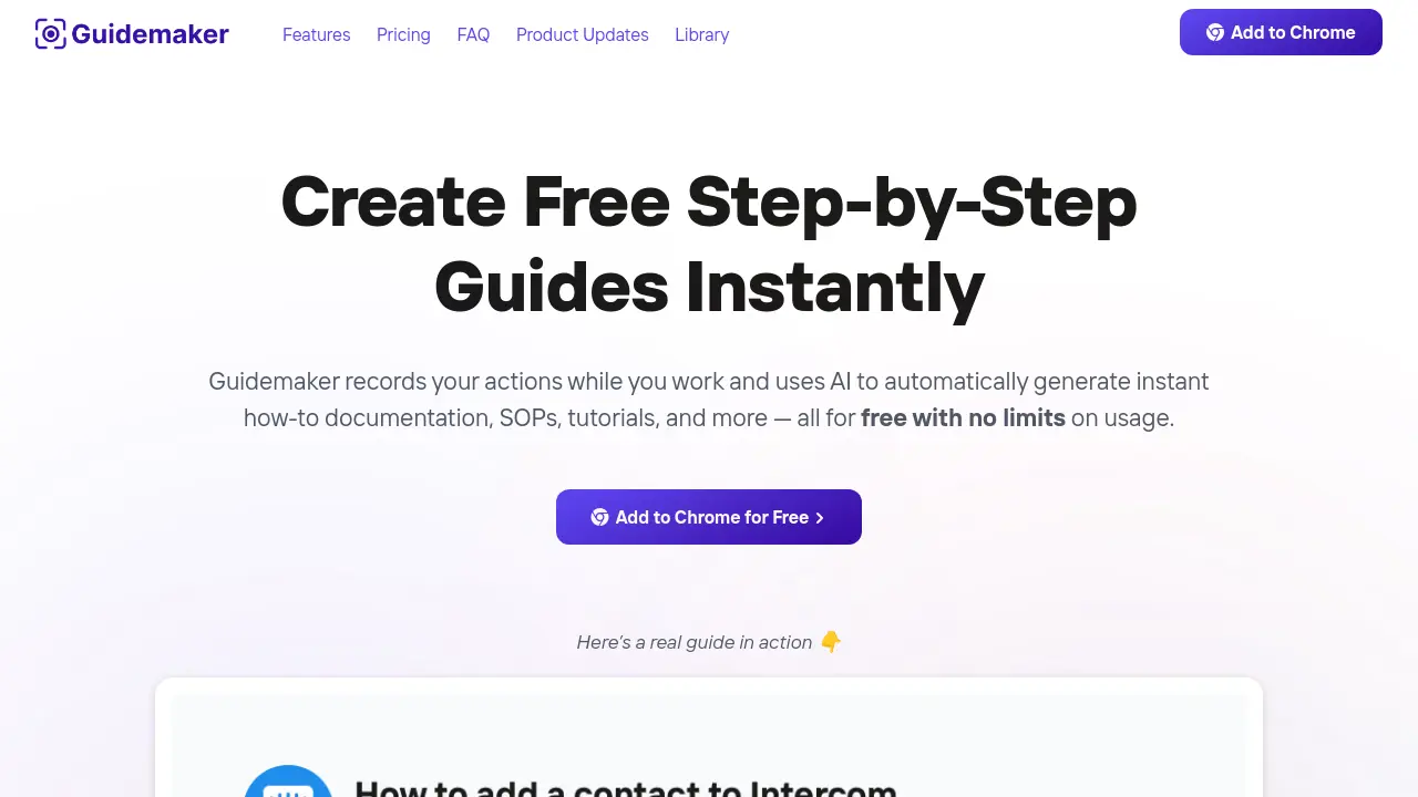 Guidemaker - Create Free Step-by-Step Guides Instantly