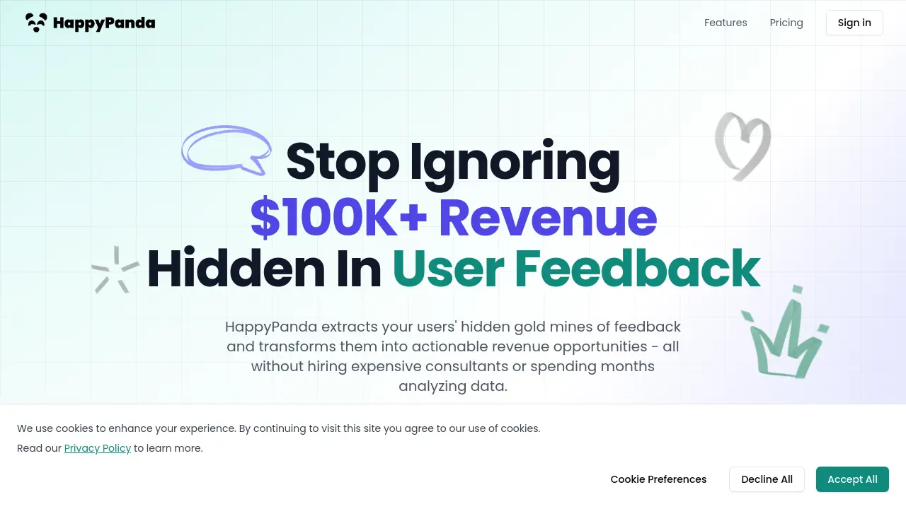 HappyPanda - Transform User Feedback into Actionable Revenue Opportunities