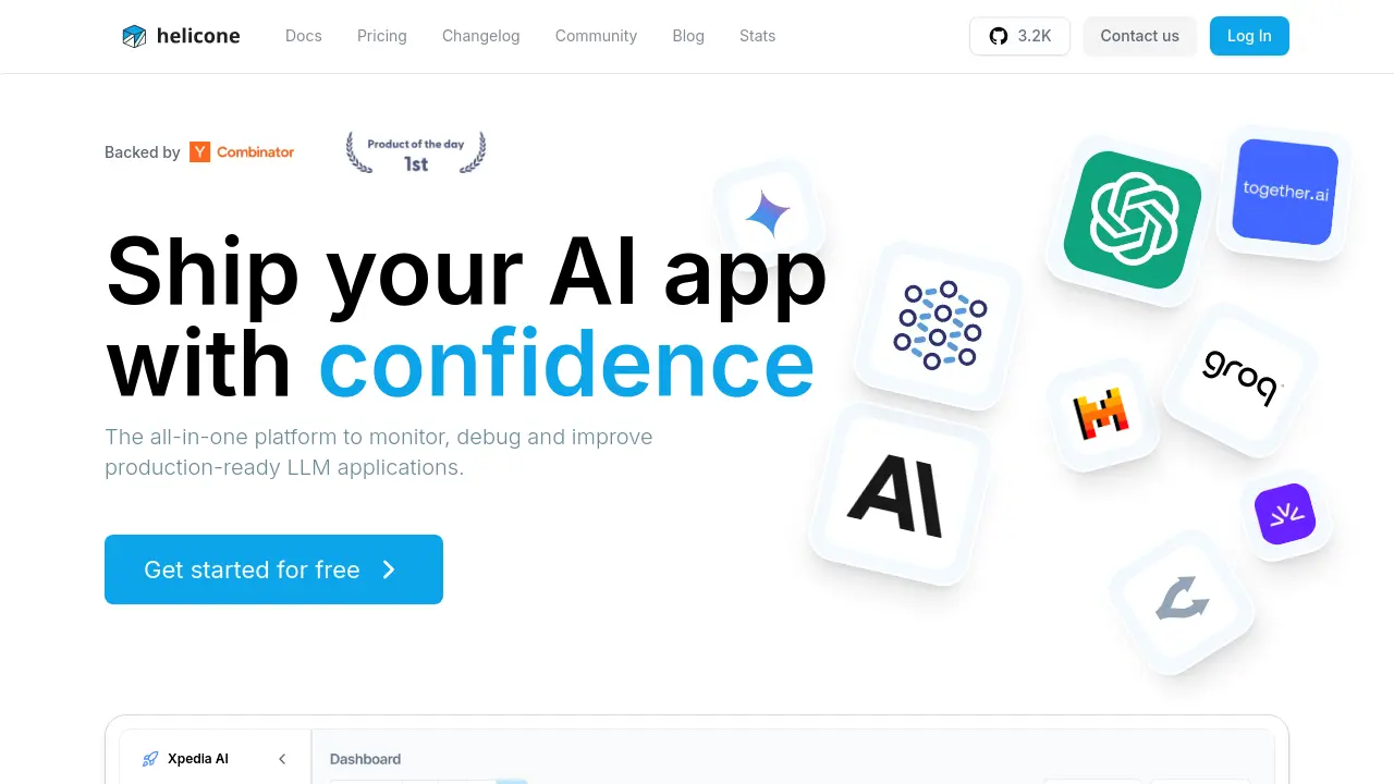 Helicone - Ship your AI app with confidence
