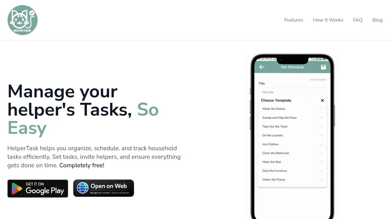HelperTask - Manage your helper's Tasks, So Easy