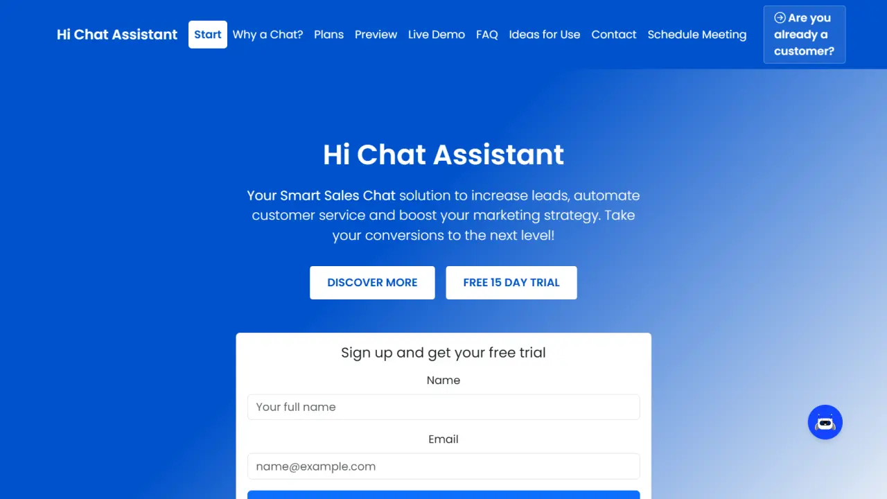 Hi Chat Assistant - Tu solución de Chat de Ventas Inteligente