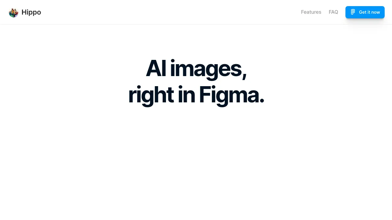 Hippo - AI images, right in Figma.