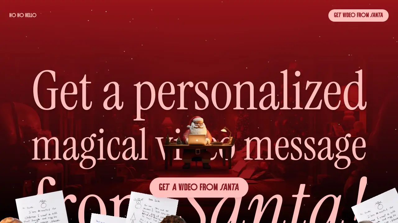 HO HO Hello - Get a Personalized Video Message from Santa