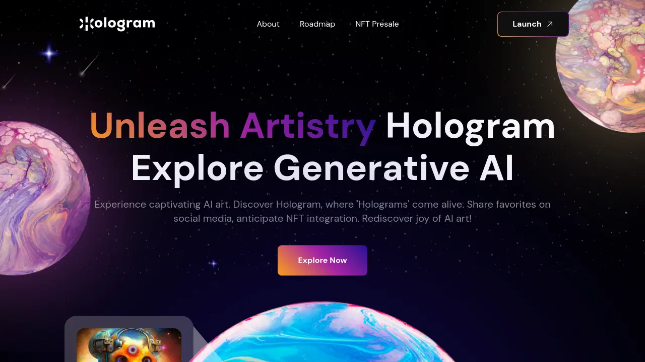 Hologram - Unleash Artistry, Explore Generative AI