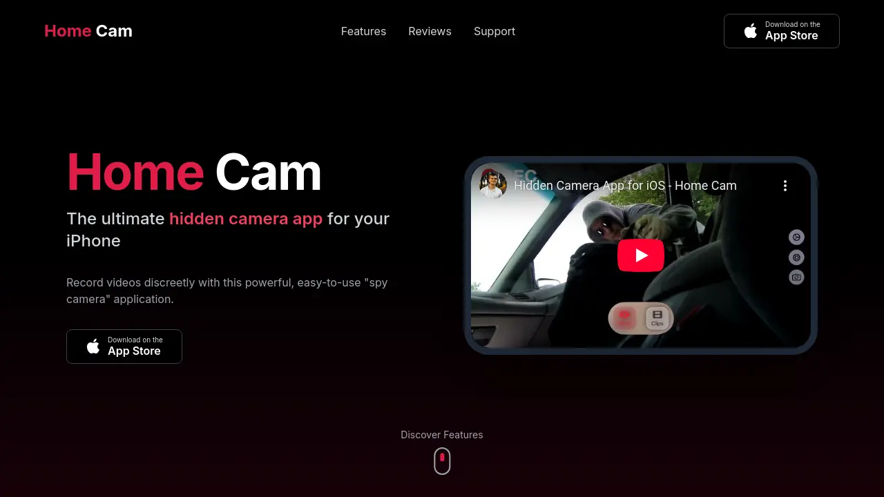 Home Cam - Discreet Motion-Activated Camera for iPhone