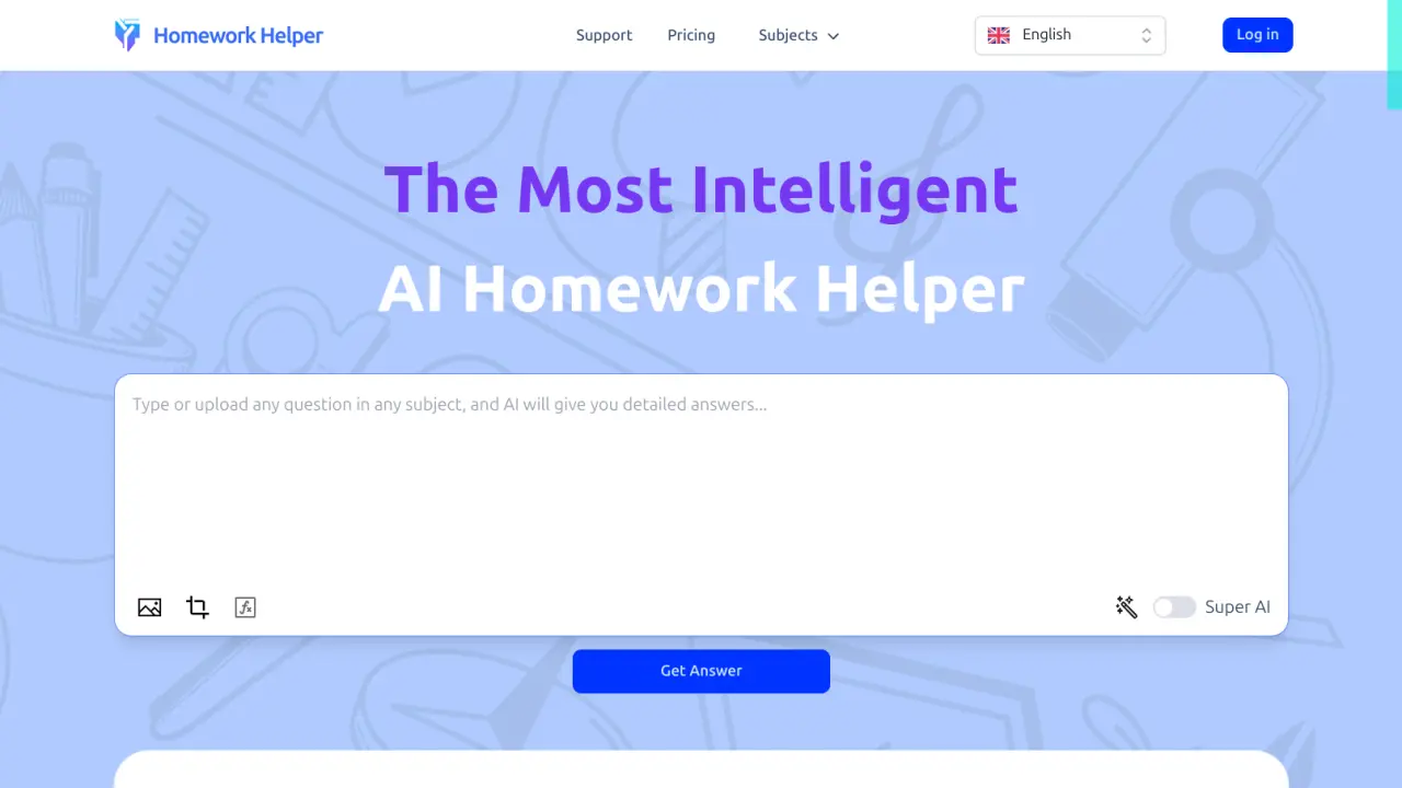 Homework Helper - The Most Intelligent AI Homework Helper