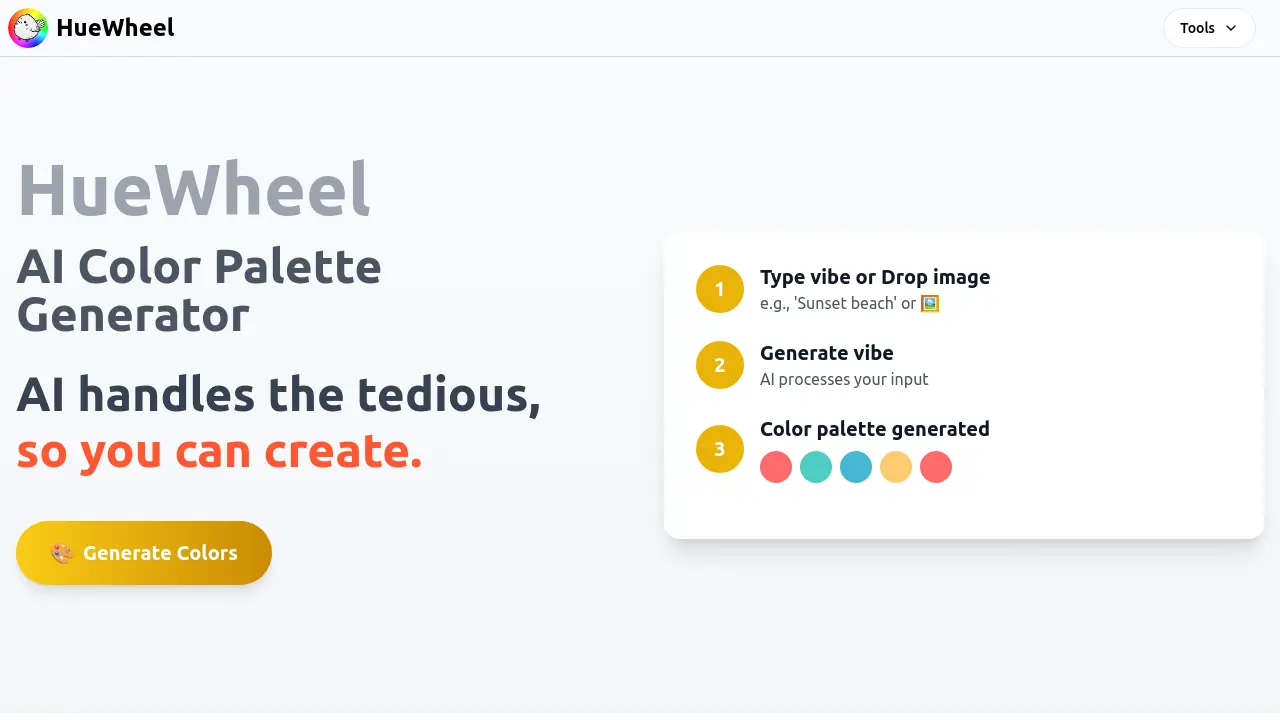 HueWheel - AI-Powered Color Palette Generator