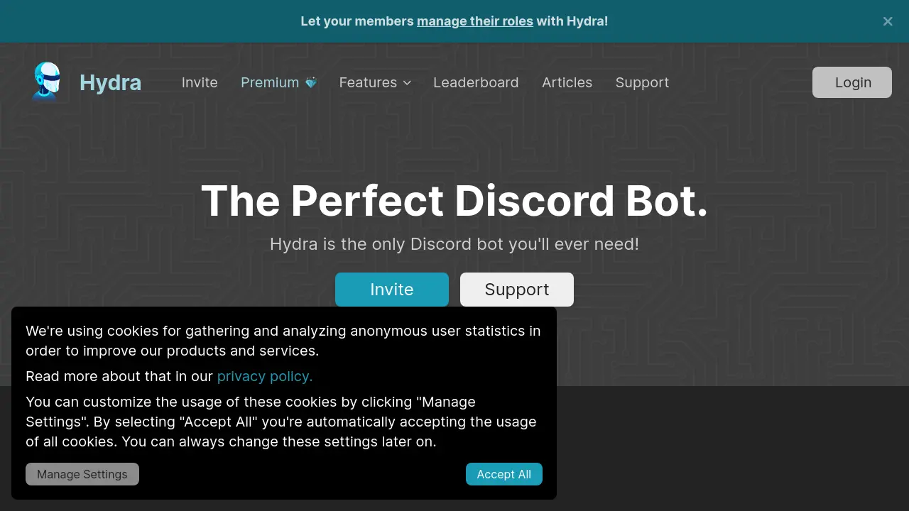 hydra.bot - The Perfect Discord Bot for Enhanced Server Management
