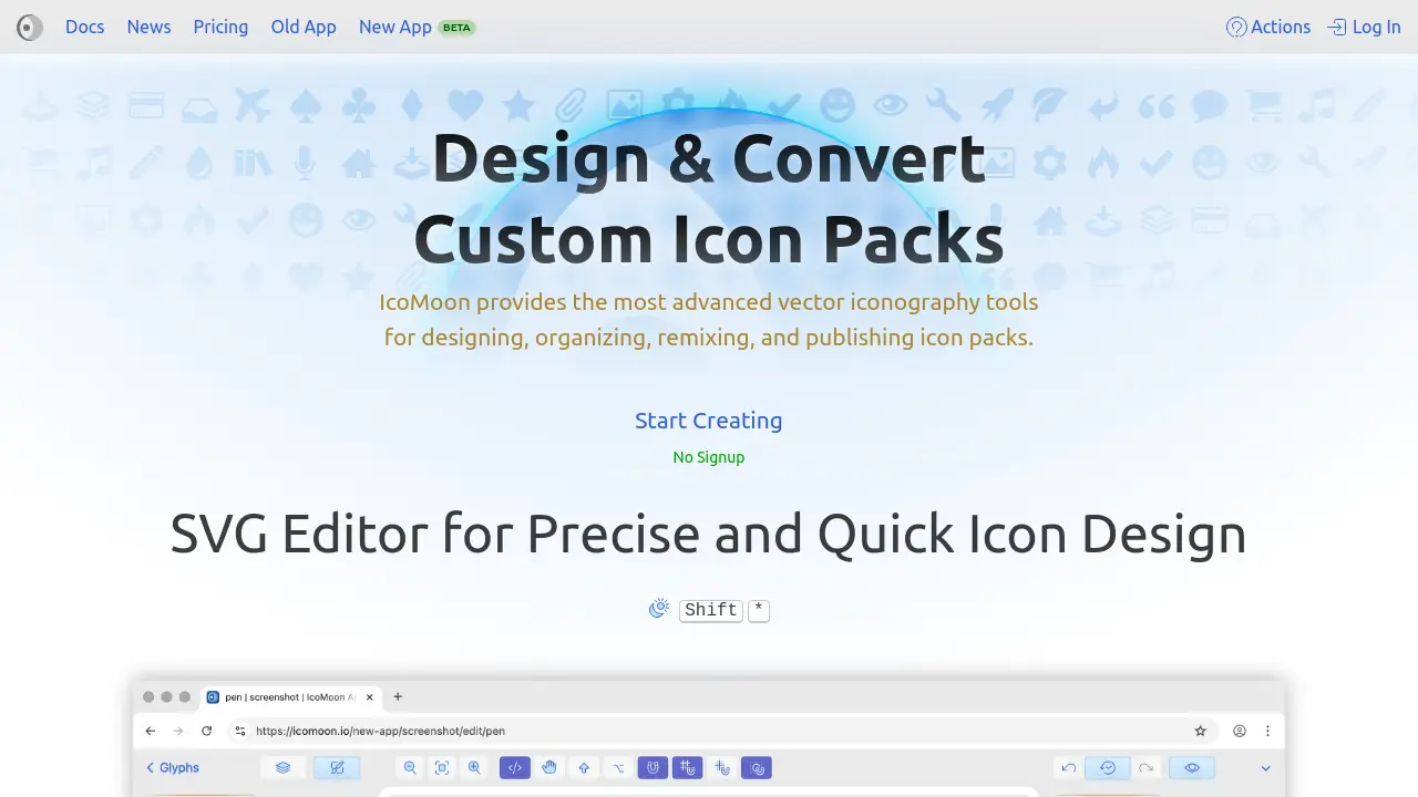 IcoMoon - Advanced vector iconography tools for designing, organizing ...