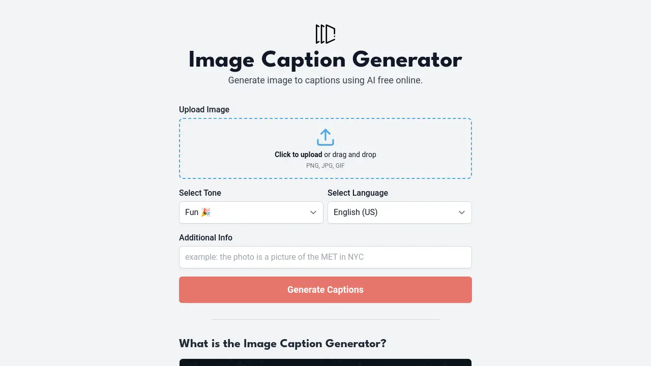 Image Caption Generator - Generate AI-Powered Captions for Your Images ...