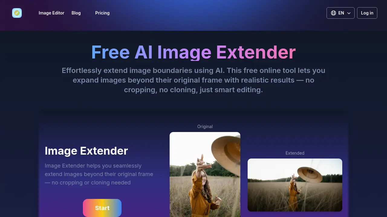 Image Extender - Effortlessly expand image boundaries with AI-powered ...