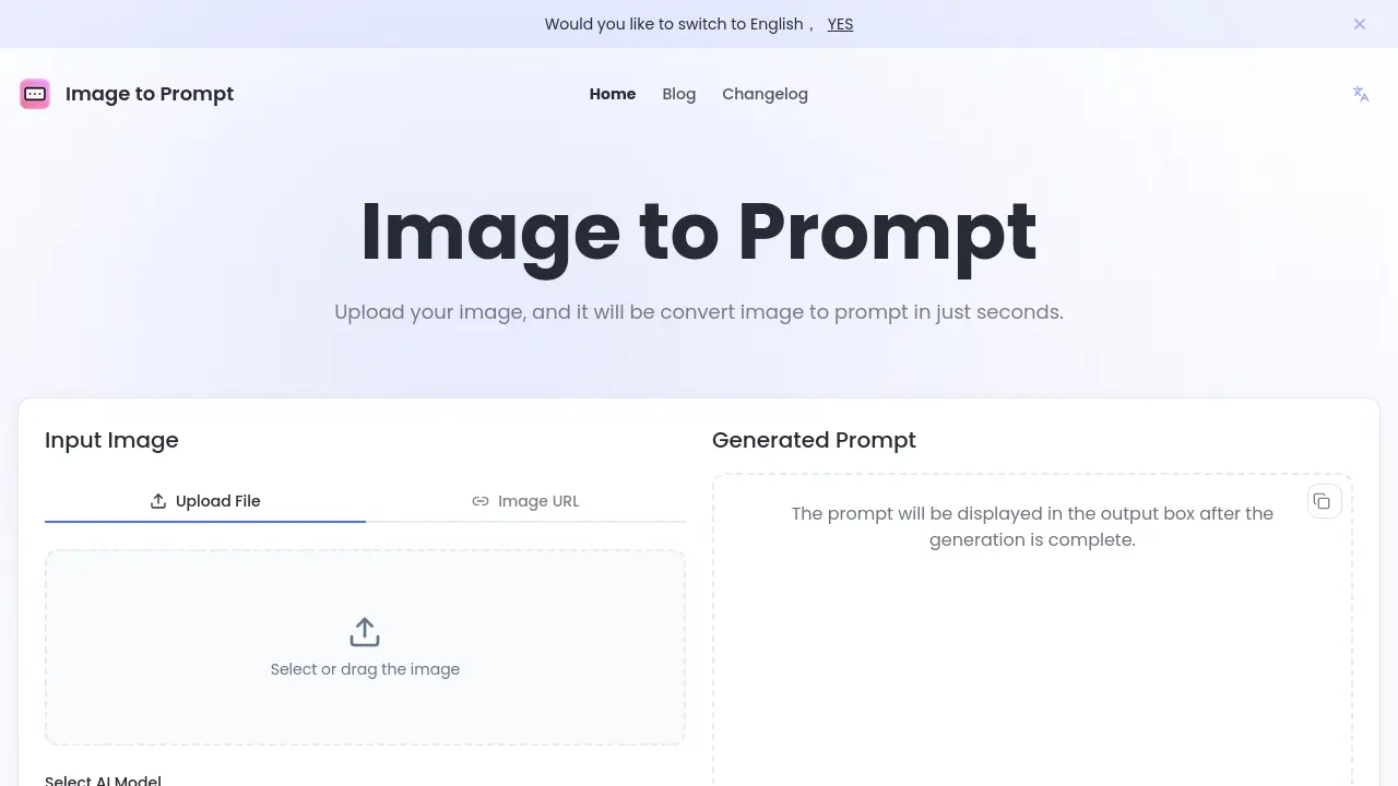 imagetoprompt.org - Convert image to prompt in just seconds.