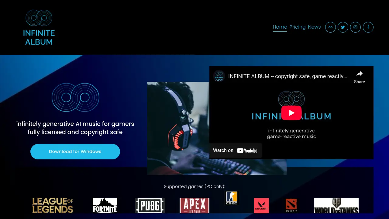 Infinite Album - Infinitely generative AI music for gamers, fully ...