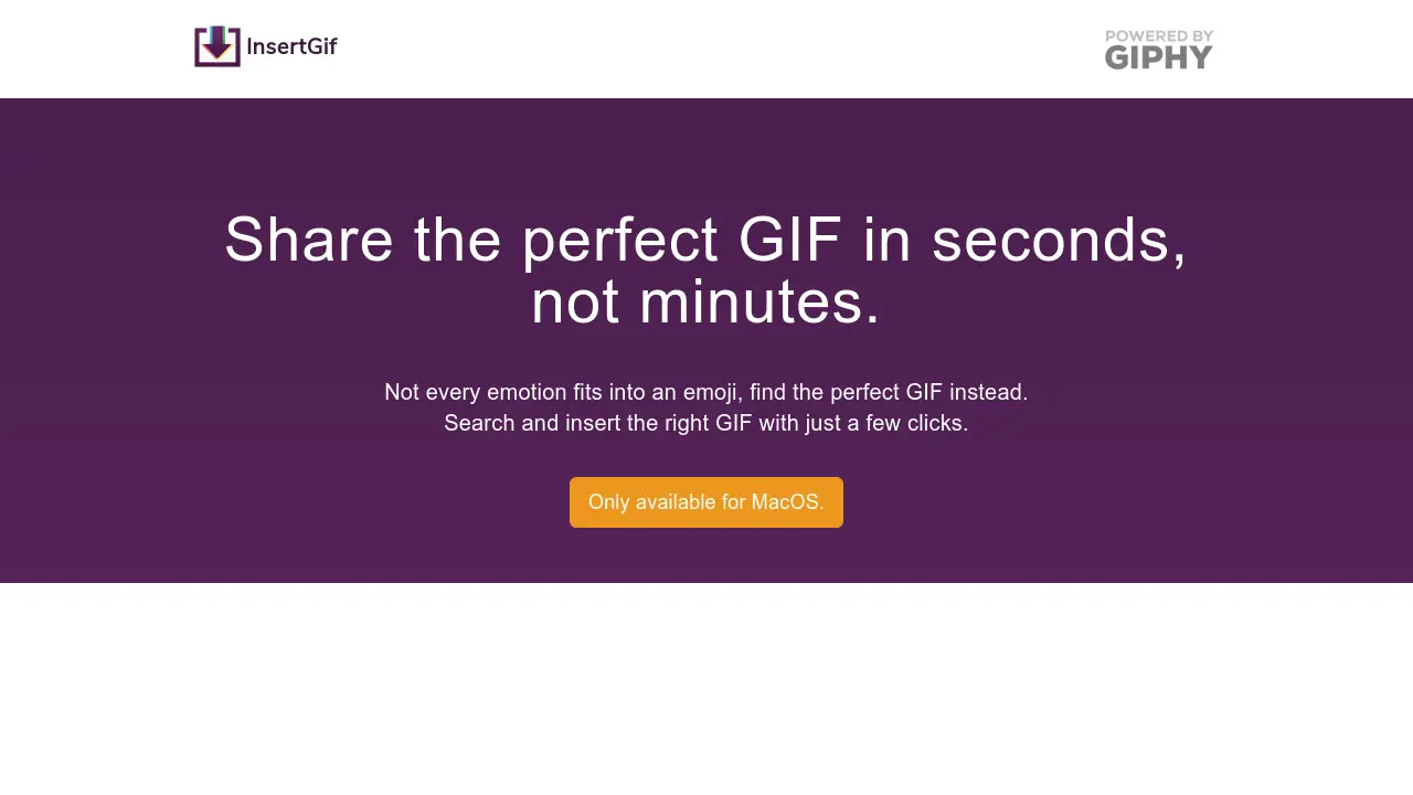 InsertGif - Quickly Search and Insert the Perfect GIF on MacOS