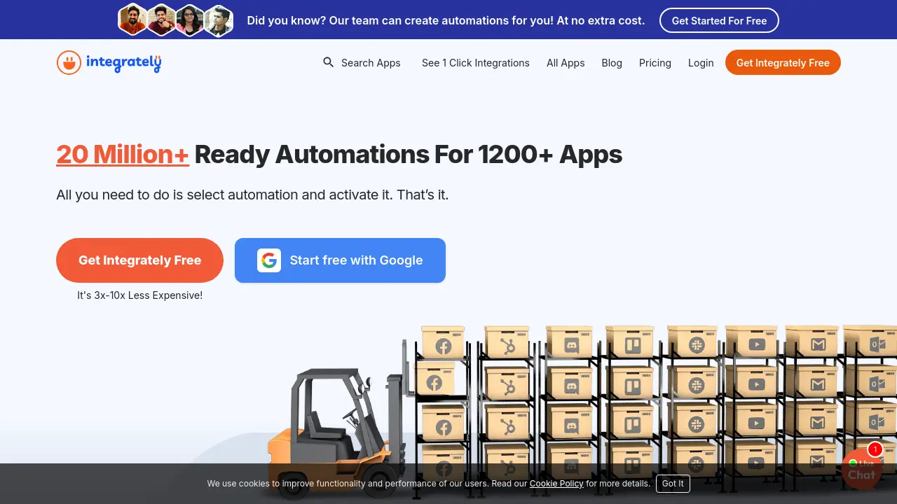 Integrately - One-Click Automation for Tedious Tasks
