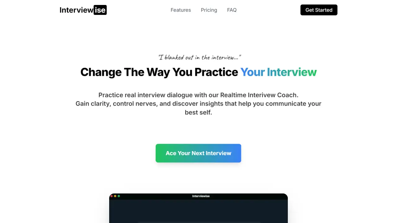 Interviewise - Change The Way You Practice Your Interview