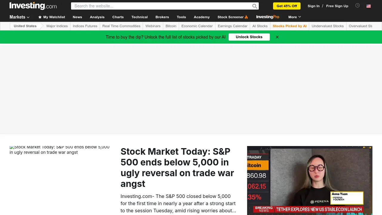 Investing.com - Financial Markets Worldwide
