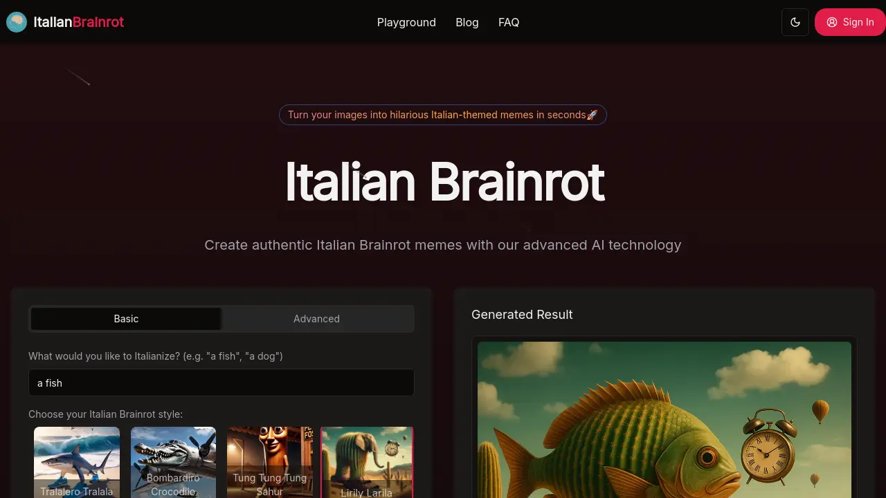 ItalianBrainrot - Turn Your Images into Hilarious Italian-Themed Memes ...