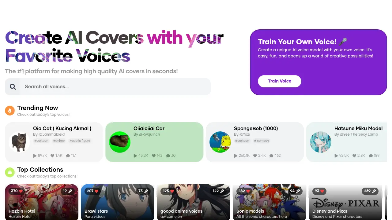 Jammable - Create AI Covers with your Favorite Voices