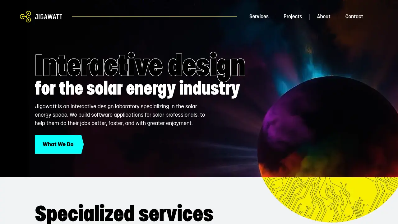 Jigawatt - Interactive design for the solar energy industry