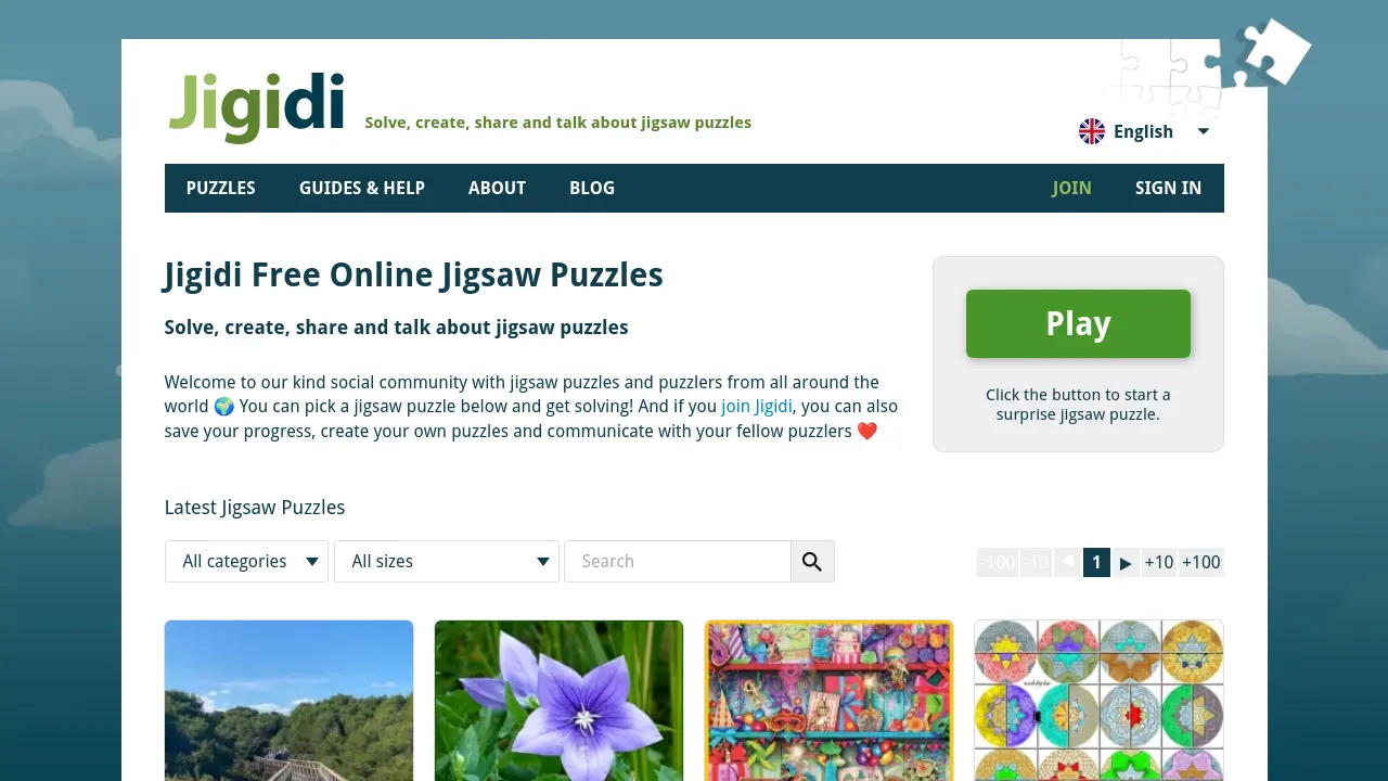 Jigidi - Solve, create, share and talk about jigsaw puzzles
