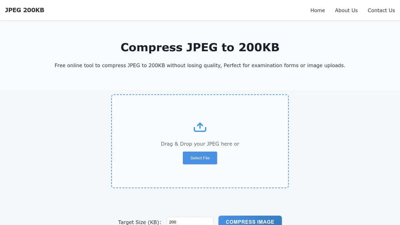 JPEG 200KB - Compress JPEG Images to 200KB Without Losing Quality