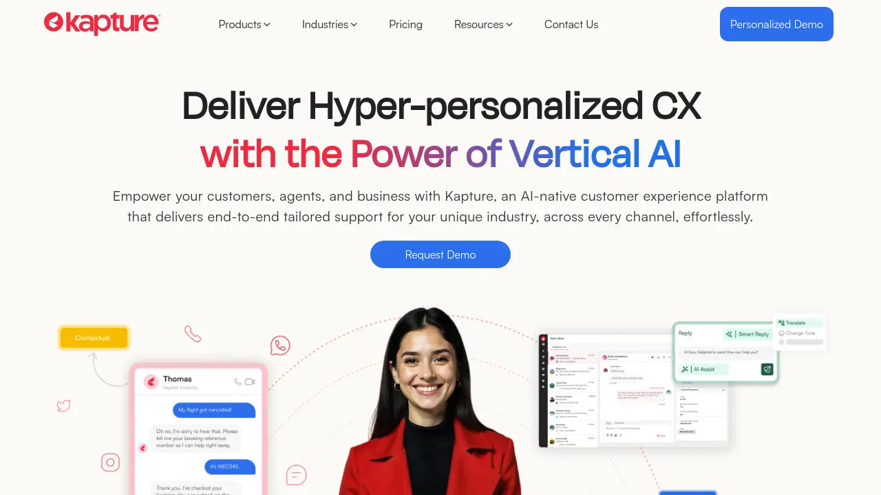 Kapture CX - Deliver Hyper-personalized CX with the Power of Vertical AI