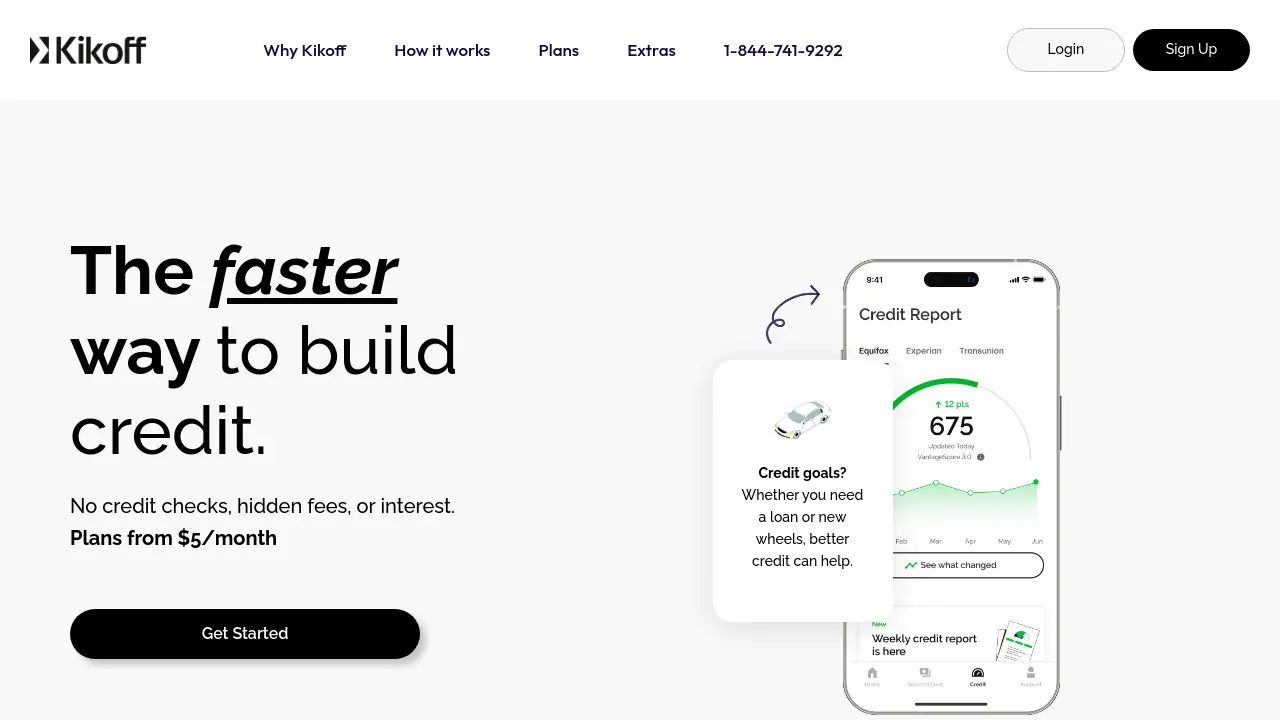 Kikoff - The faster way to build credit.