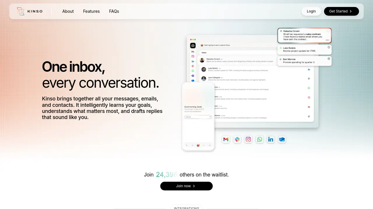 Kinso - One inbox, every conversation.