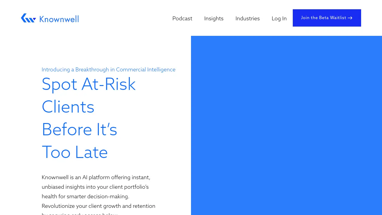 Knownwell - Spot At-Risk Clients Before It’s Too Late