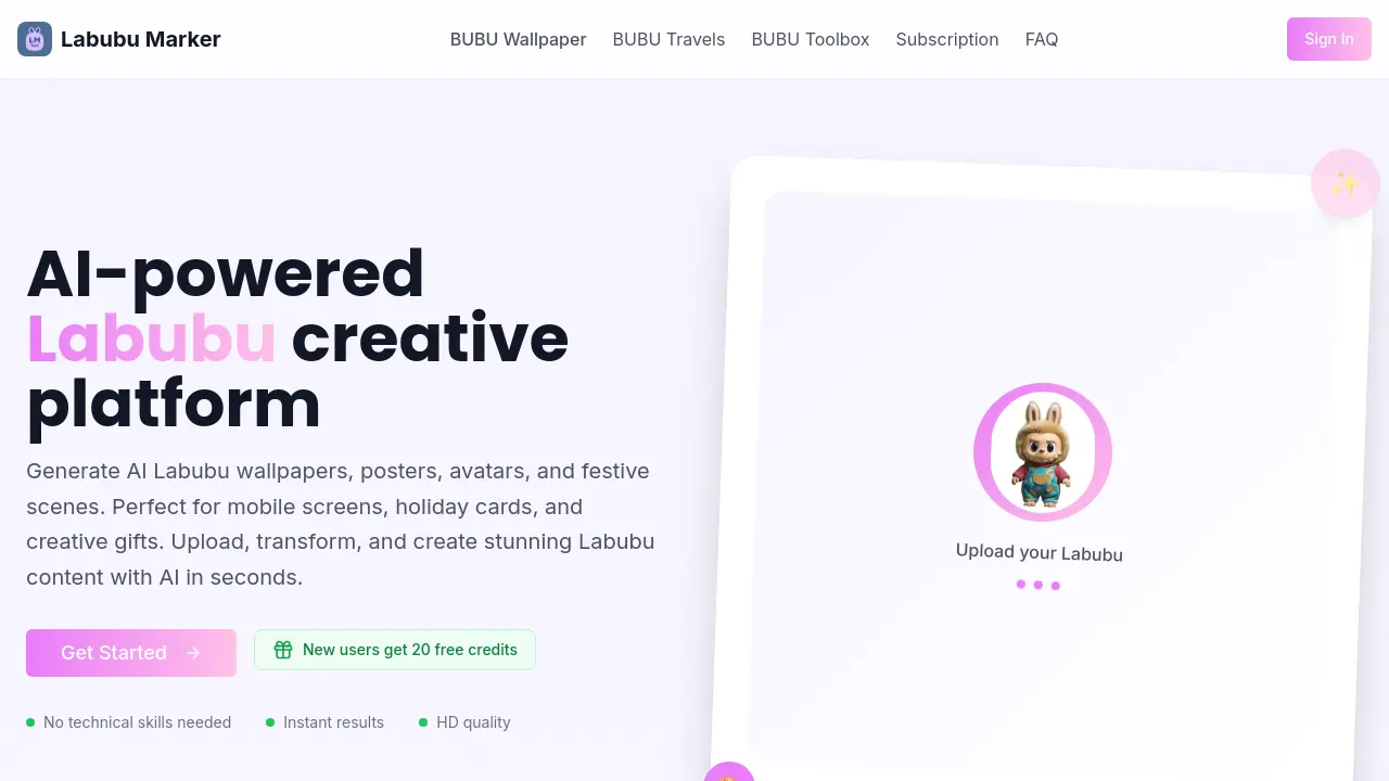 Labubu Marker - AI-powered Labubu creative platform for stunning ...