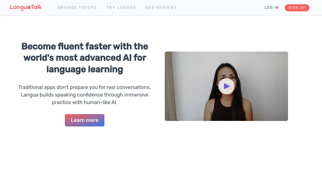 Langua - Become Fluent Faster with Advanced AI Language Learning