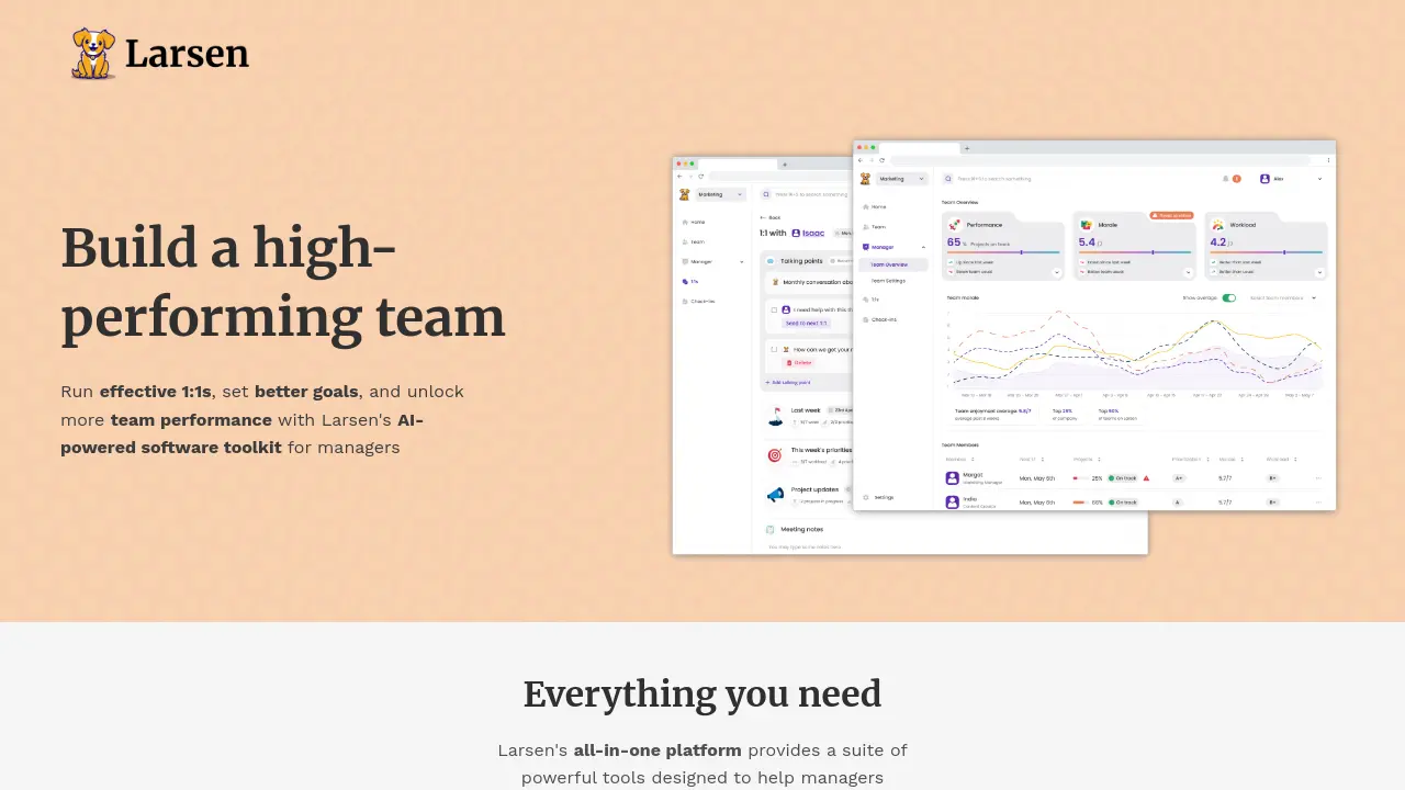 Larsen - AI-Powered Toolkit for High-Performing Team Management