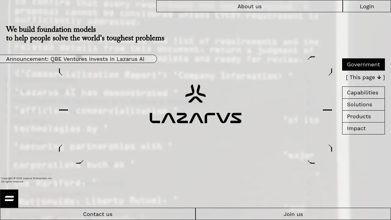 Lazarus AI - We build foundation models to help people solve the world ...