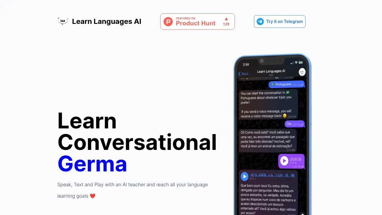 Learn Languages AI - Learn Conversational Language through AI-Powered ...