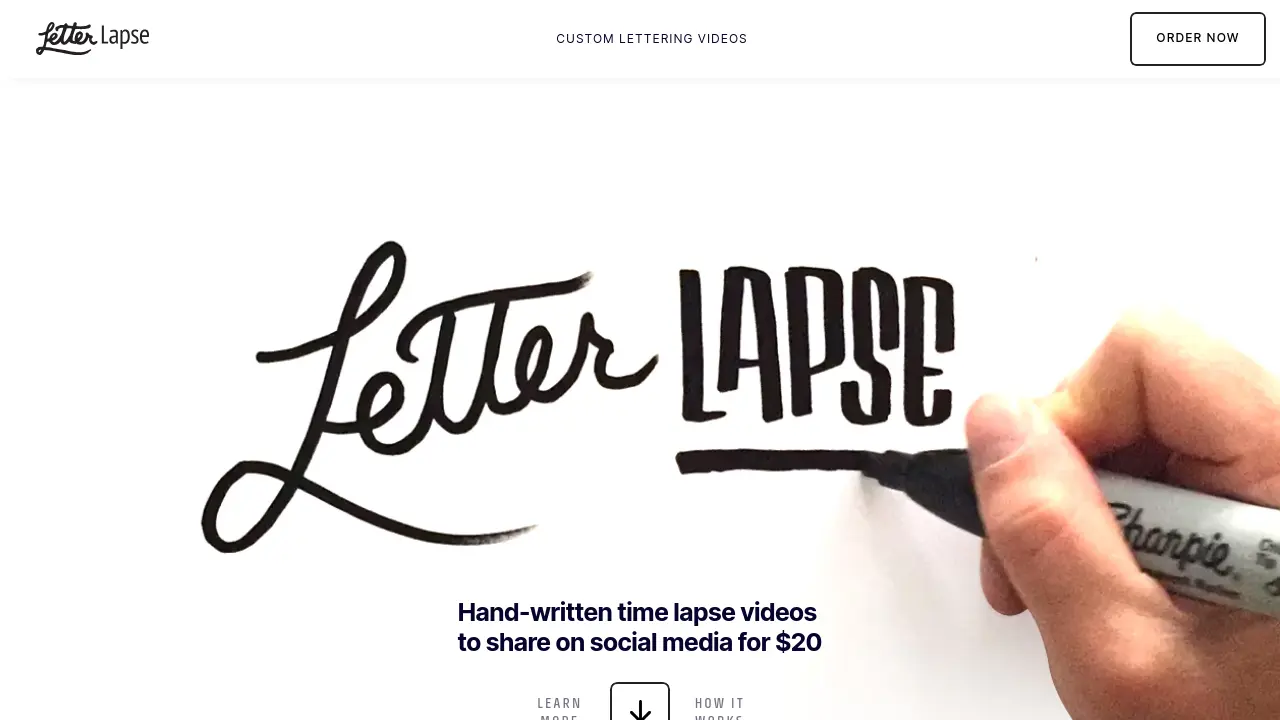 LetterLapse - Custom hand-written time lapse videos for social media