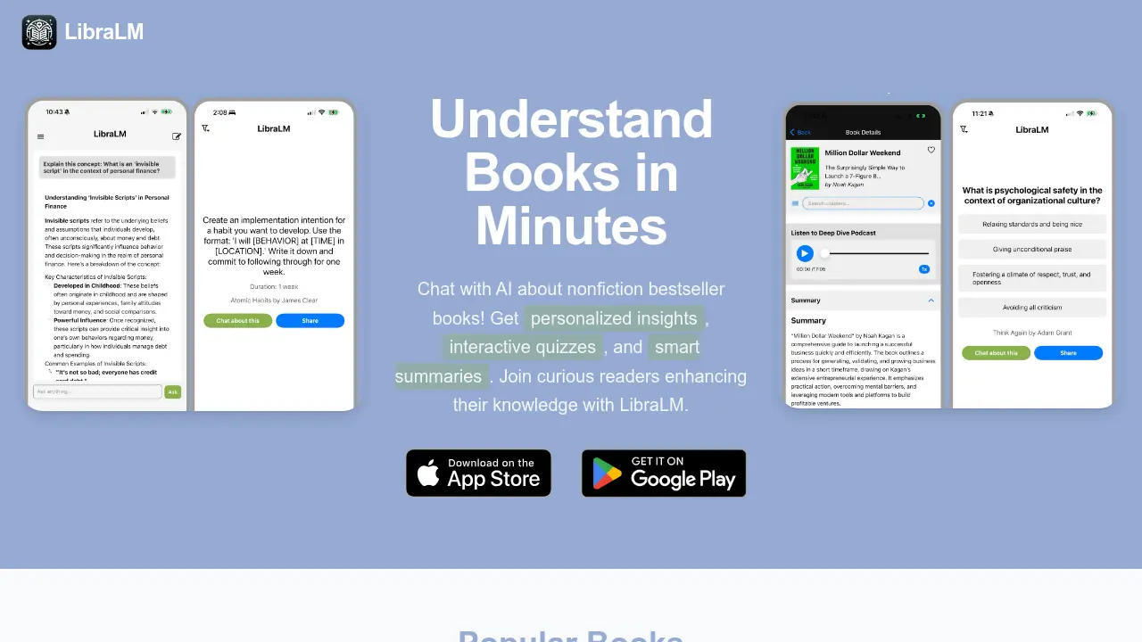 LibraLM - Understand Books in Minutes