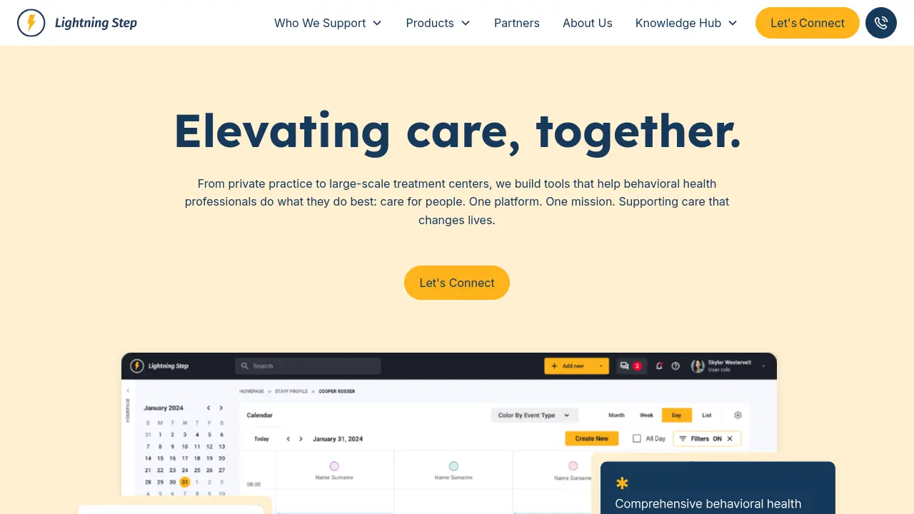 Lightning Step - AI-powered all-in-one platform for behavioral health ...