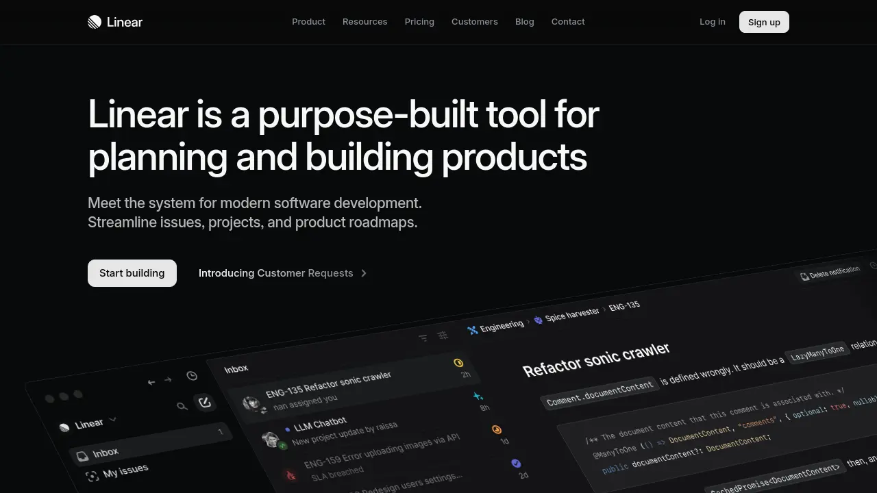 Linear - A purpose-built tool for planning and building products