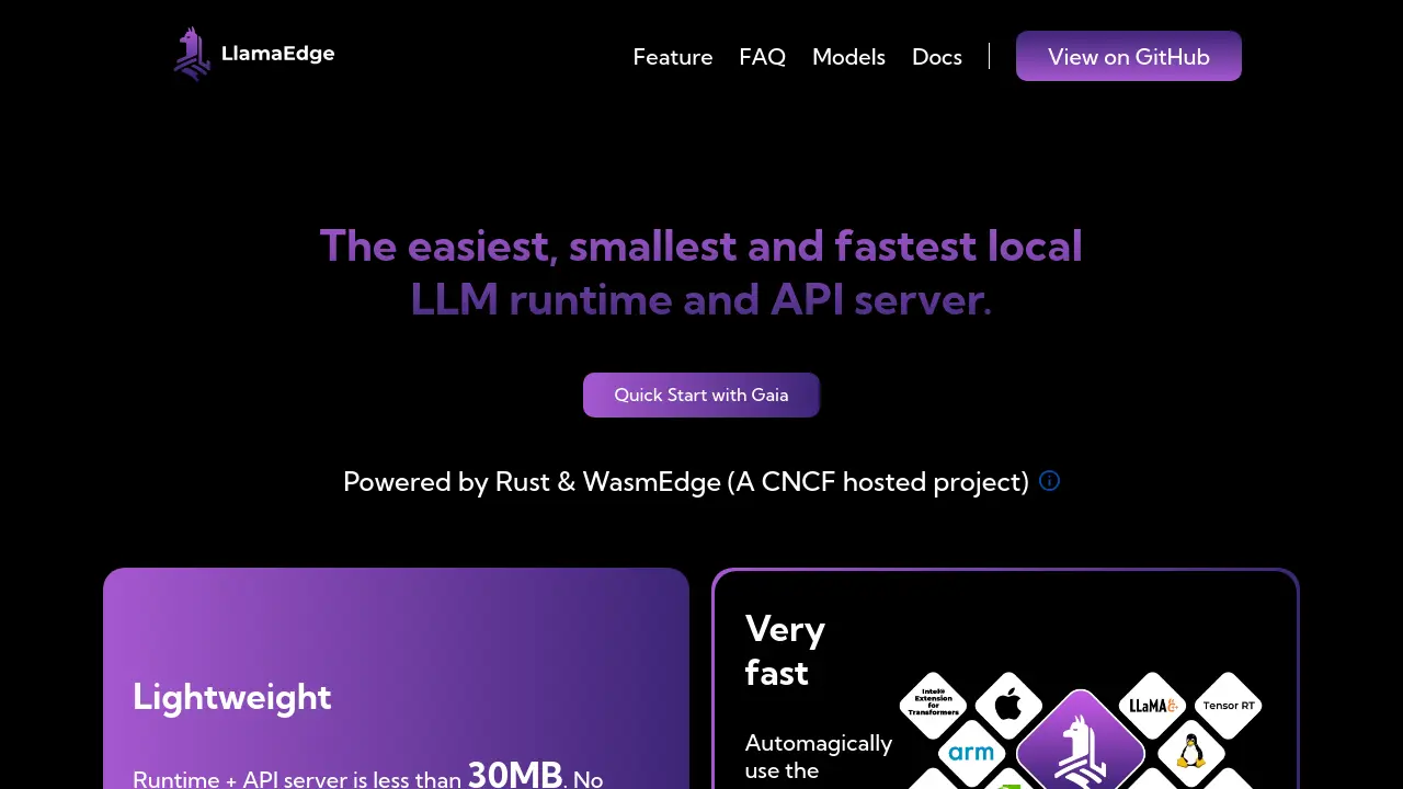 LlamaEdge - The easiest, smallest and fastest local LLM runtime and API ...