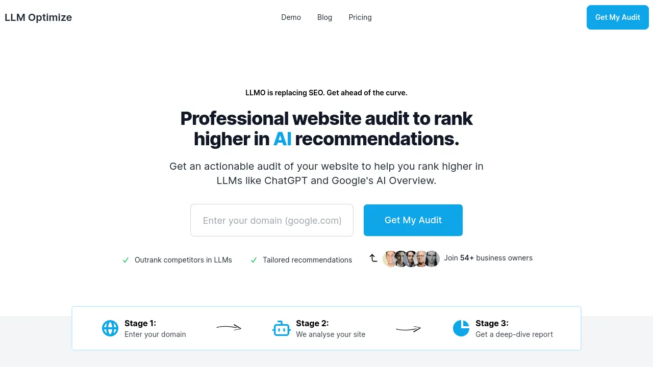 LLM Optimize - Rank Higher in AI Engines Recommendations