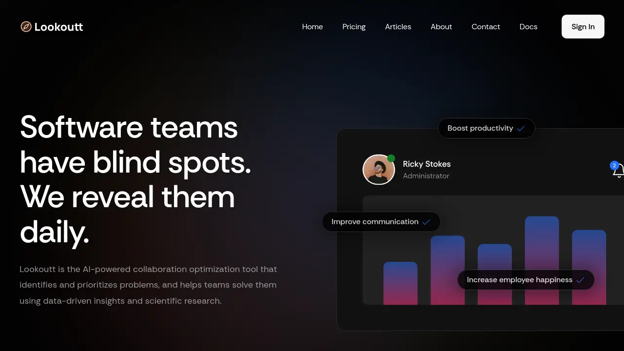 Lookoutt - AI-Driven Collaboration Optimization for Software Teams