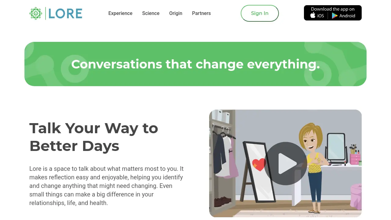 lore.co - Talk Your Way to Better Days
